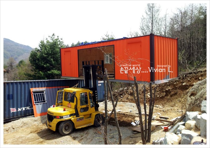 컨테이너하우스작업실 꾸미기 6부 컨테이너하우스만들기컨테이너작업실만들기폴딩도어평창알프스산장평창펜션 봉평펜션 강원도