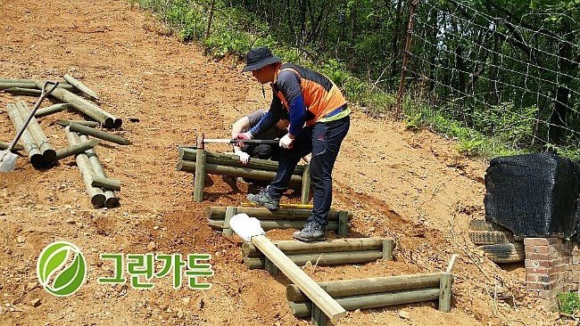 5사단 열쇠부대 원주목 계단시공 사례목재계단로프휀스휀스트렐리스파고라데크조경울타리시공 네이버 블로그