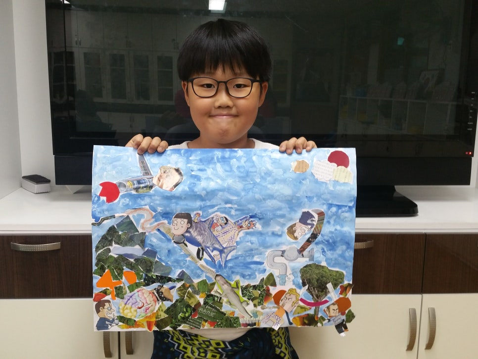 초등미술 콜라주기법 명화기법 박생광 따라하기 네이버 블로그