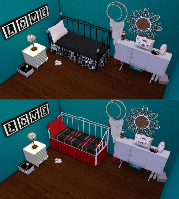 심즈4 가구 침대 SIMS 4 DAYBEDS AND PILLOWS : 네이버 블로그